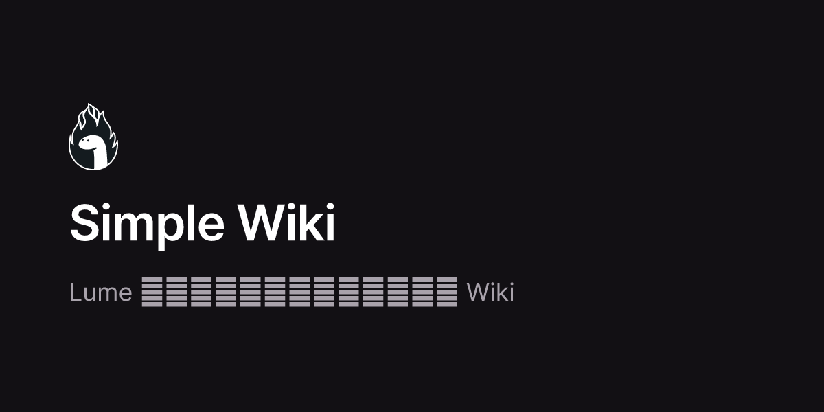 Simple Wiki - Lume